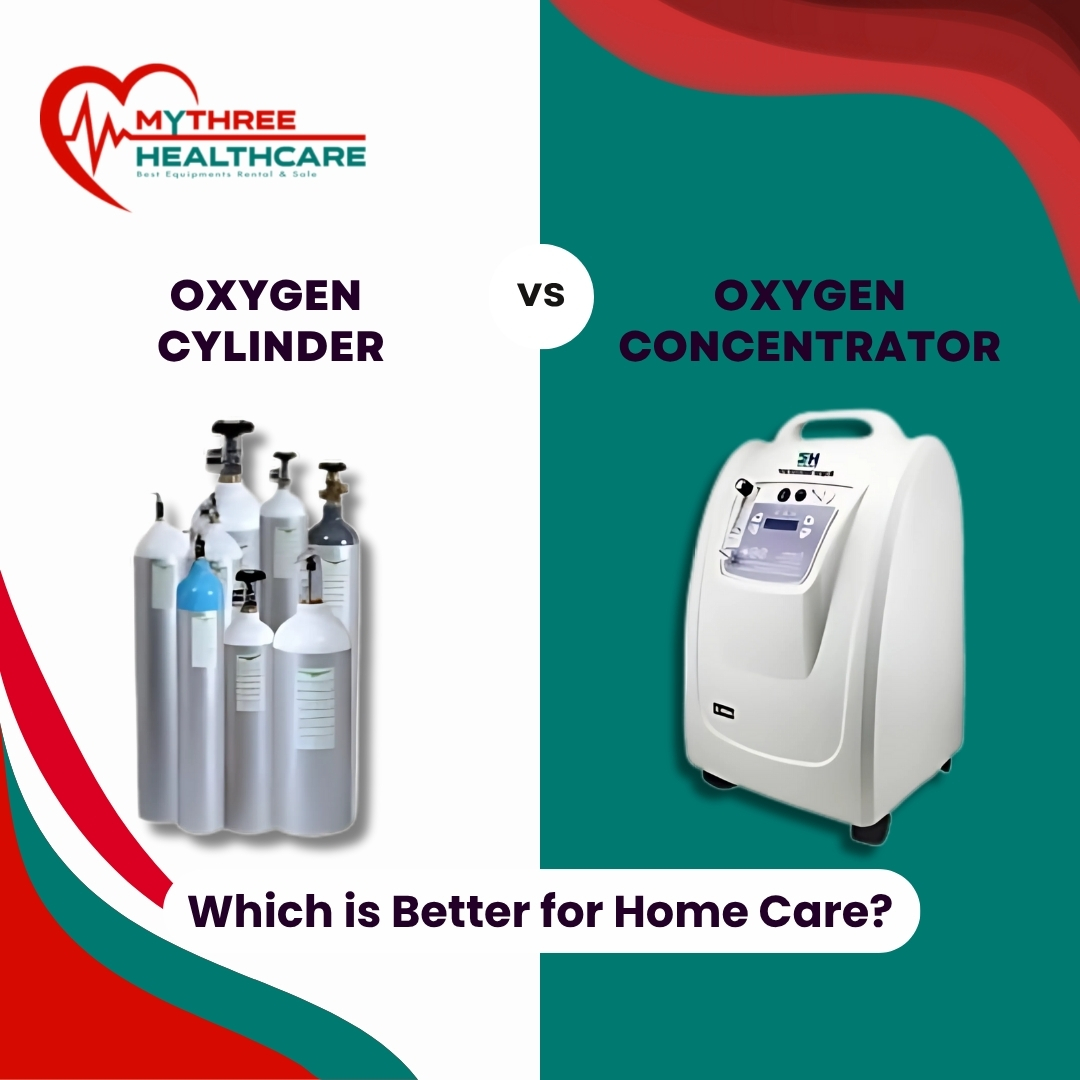 Oxygen Cylinder vs Concentrator for Home Use – Mythree Healthcare